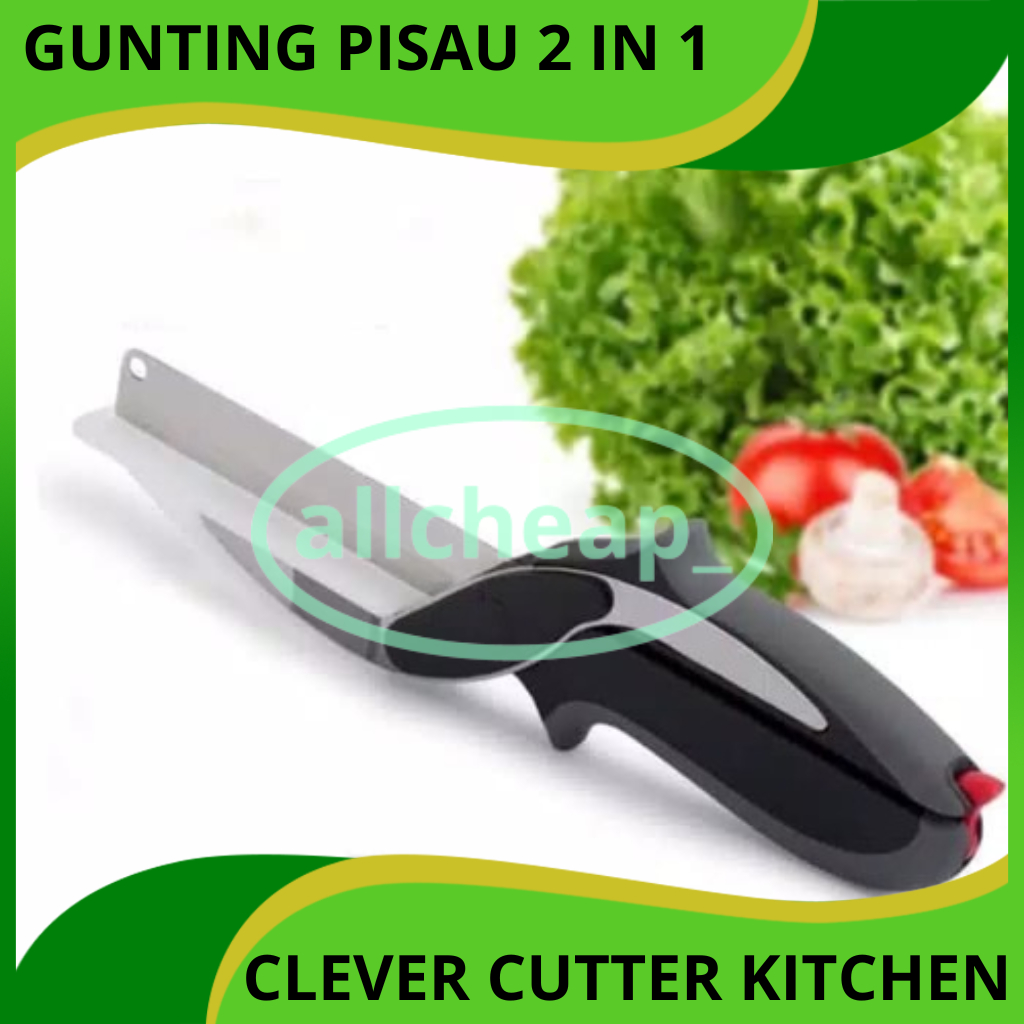 Jual DM - Alat Pemotong Clever Cutter 2in1 Gunting Dapur Pisau dan ...