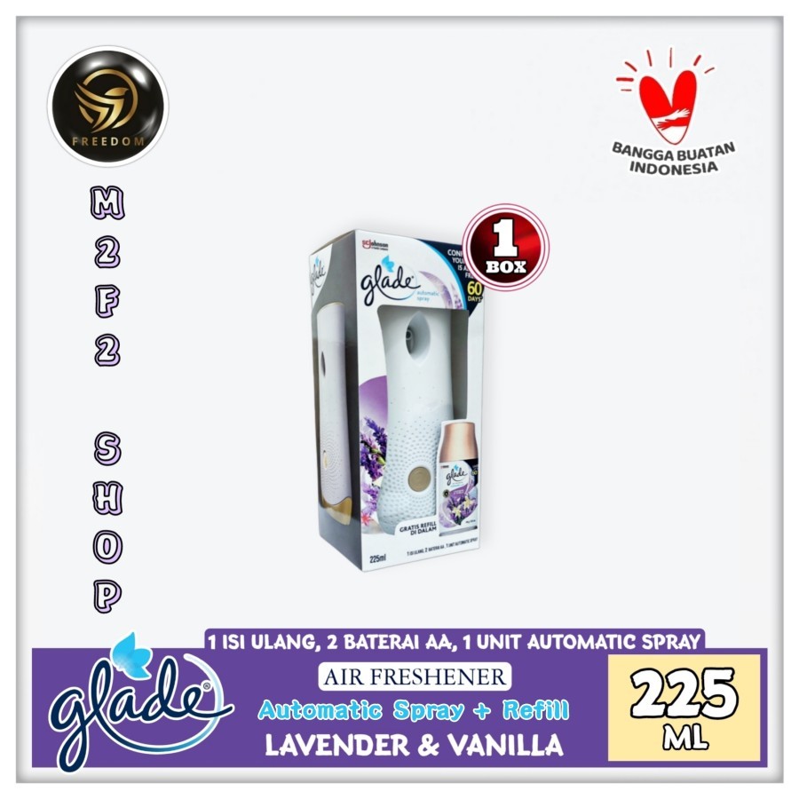 Jual Glade Automatic Device Spray + Refill Lavender & Vanilla | Aerosol Pengharum Ruangan - 225 ...