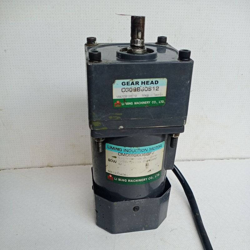 Jual LIMING INDUCTION MOTOR GEARBOX AC 1PHASE. 220 VOLT. 60 WAT. 26 RPM ...