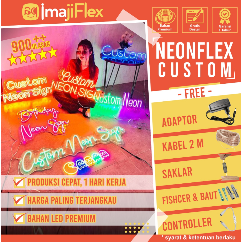 Jual Neon Sign Flex Custom, Neon Flex Custom, Neonsign huruf, Lampu ...