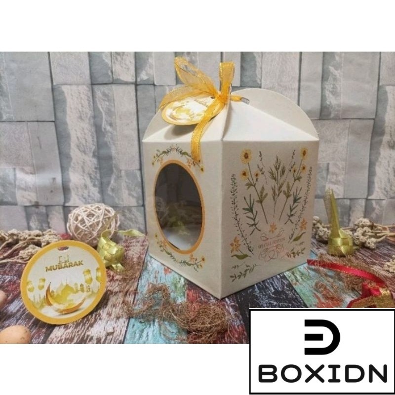 Jual Box Lebaran 2 Toples 500gr Box Kue Kering Idul Fitri Bunga Biru ...