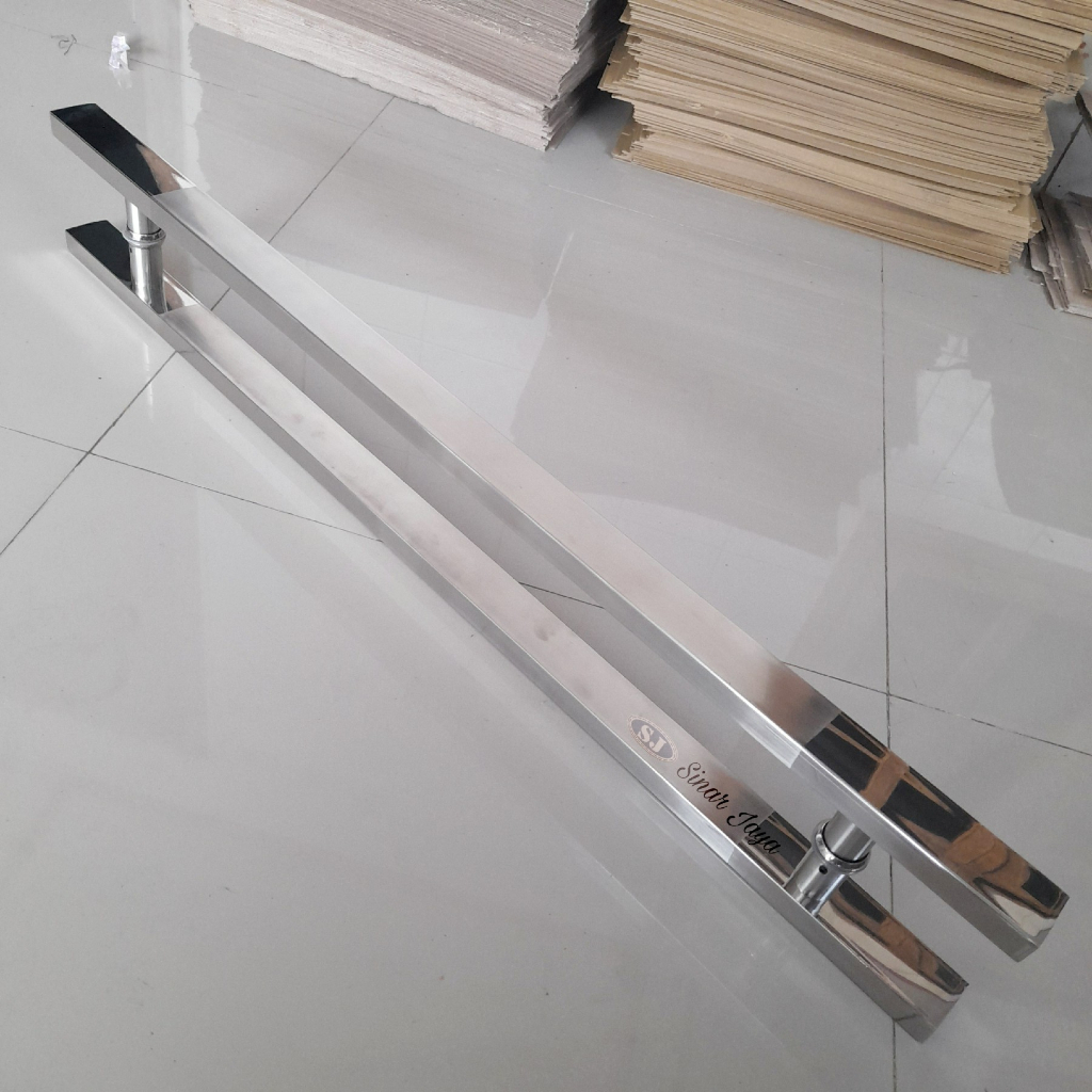 Jual gagang pintu baut tembus panjang 80cm 100cm handle pintu hotel ATM ...
