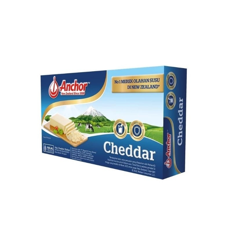 Jual keju cheddar anchor 150gr block cheese | Shopee Indonesia