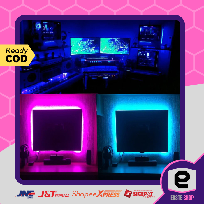 Jual Lampu Hias Gaming Led Strip Mood Light RGB 1M 5050 with USB ...