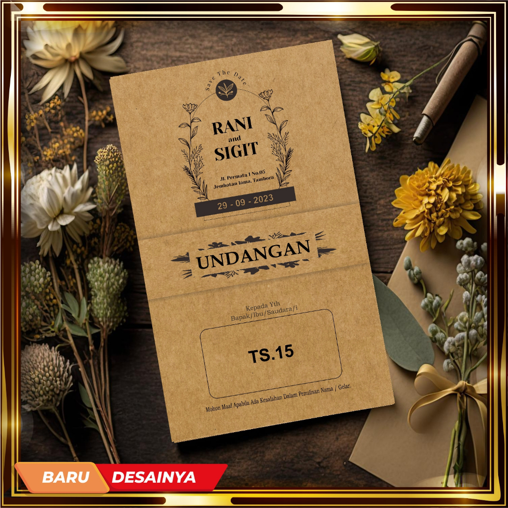 Jual Undangan Pernikahan Murah Tema Rustic 2025 | Shopee Indonesia