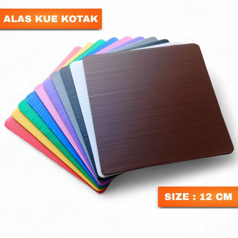 Jual alas kue tart kotak 12 x 12 cm tatakan kue cake board 12x12 cm ...