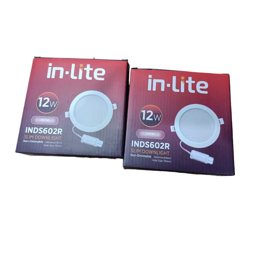 Jual LAMPU DOWNLIGHT LED PANEL INLITE Slim 12 WATT INPS626R Model BULAT | Shopee Indonesia