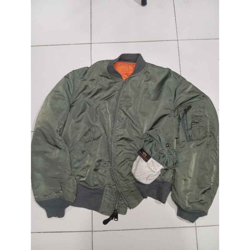 Jual JAKET BOMBER MA1 ALPHA INDUSTRIES made in USA | Shopee Indonesia