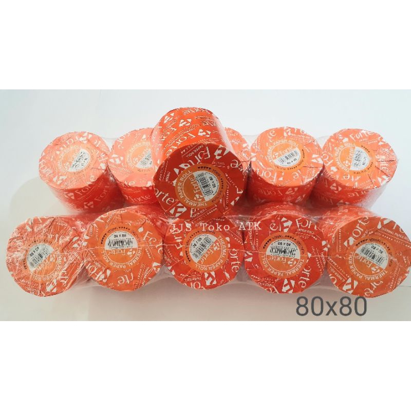 Jual Kertas Kasir Thermal Paper Roll FORTE 80x80 (per roll) | Shopee ...