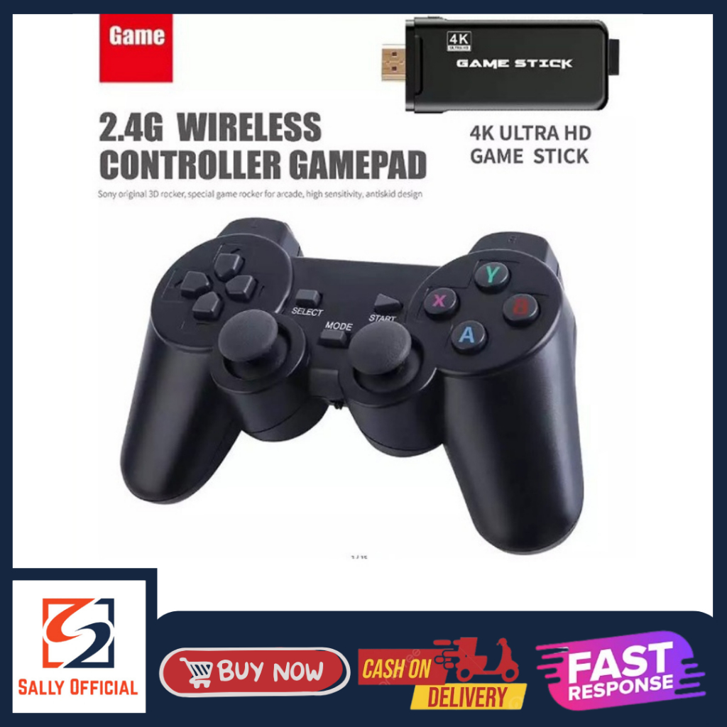 Jual 4K Game Stick U8 64G Game Stick 2.4G Wireless Gamepad Controller ...