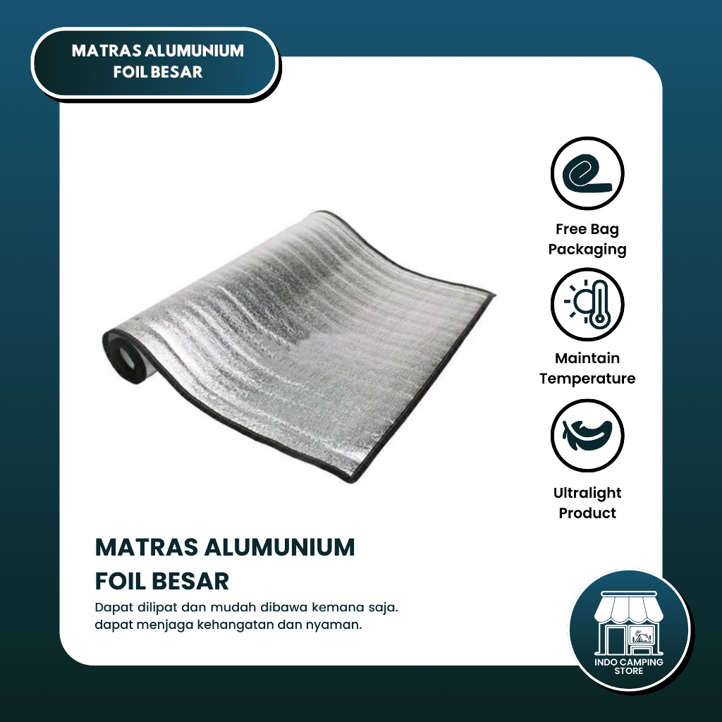 Jual Matras Foil 200x100 Matras Camping Bahan Alumunium Lebih Hangat ...