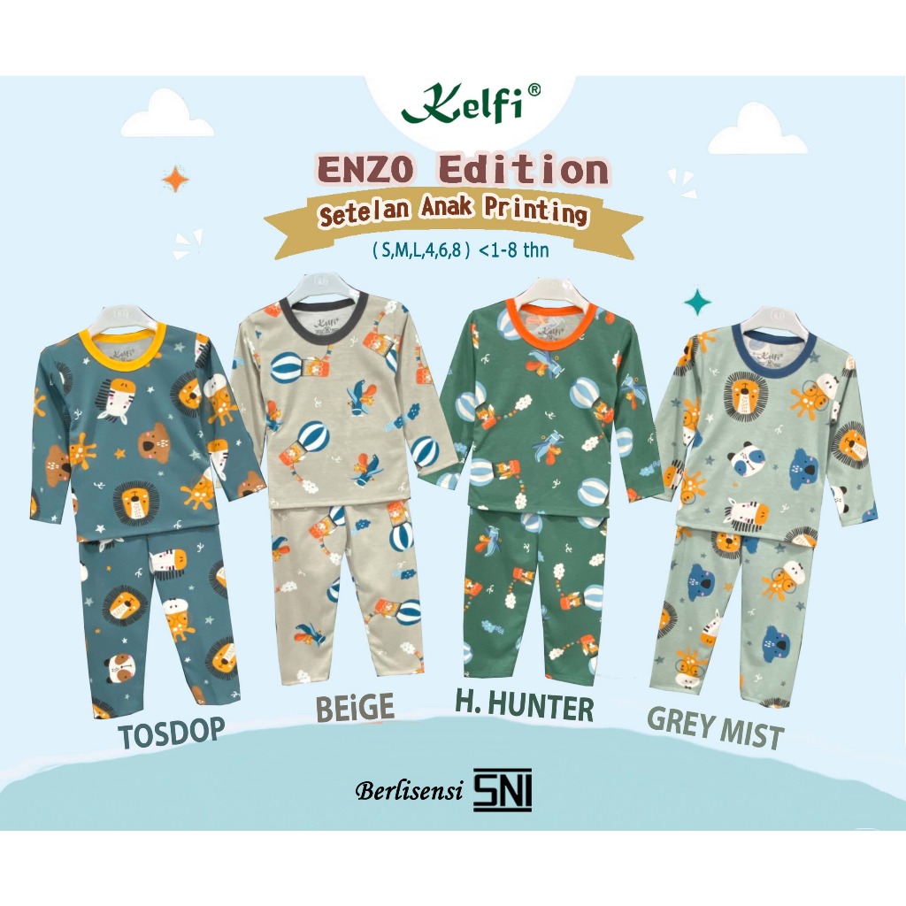 Jual PROMO 11.11 KELFI SETELAN PP FULL PRINTING / SET BAJU ANAK COWOK ...