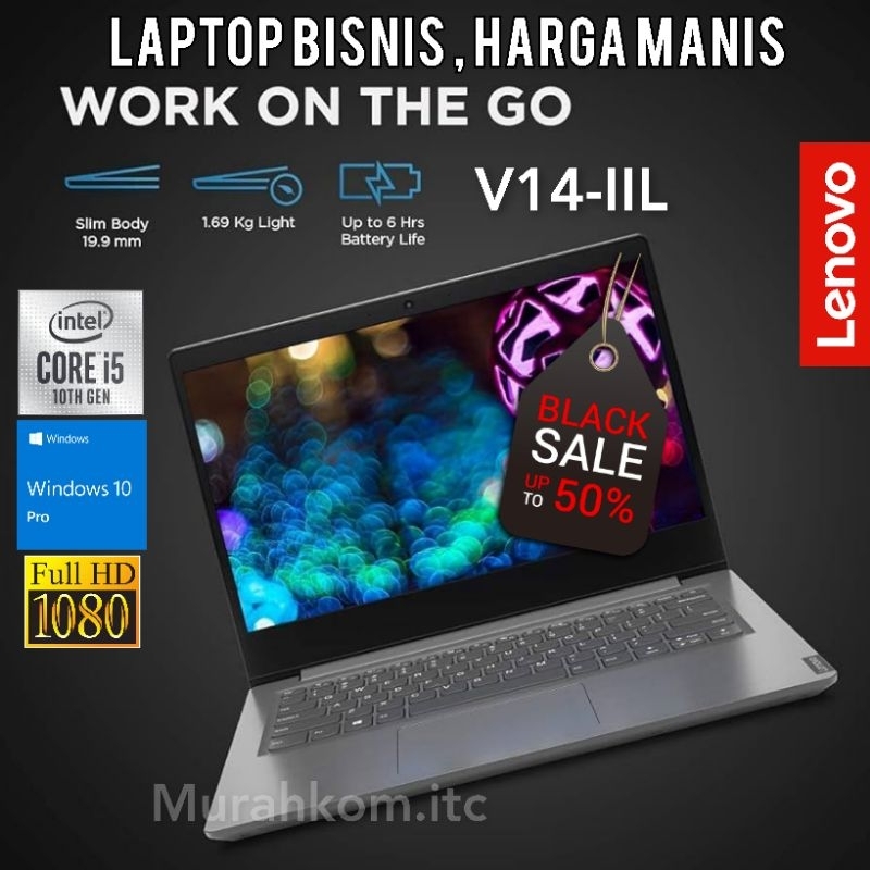 Jual Laptop Lenovo V14 IIL Core i5-1035G1 8Gb Ssd 256Gb/512Gb 14" Windows pro | Shopee Indonesia