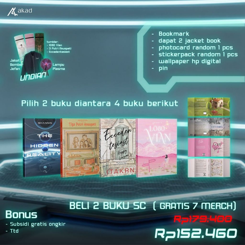 Jual Paket Bundling 2 Buku Novel (Soft Cover) - The Hidden Reality - Tiga Putri Anuspati ...