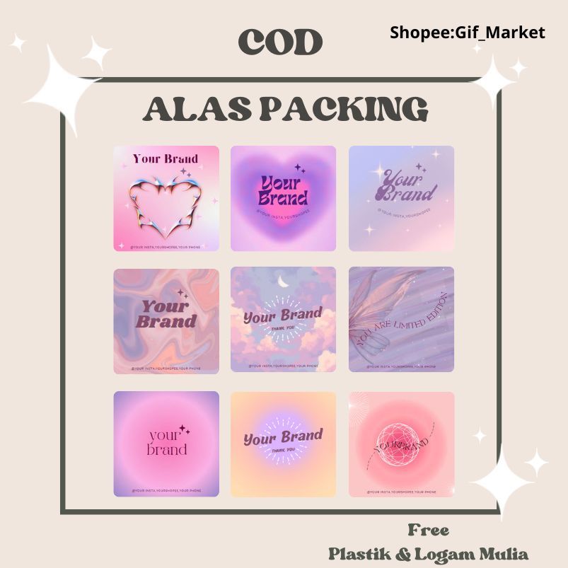 Jual Alas Packing | Cod | Free Ongkir | Hologram Free Plastik | Paper ...