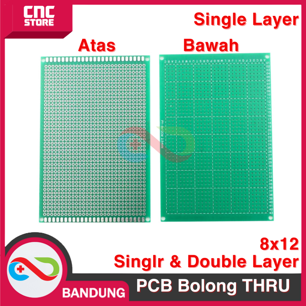 Jual PCB DOT MATRIX THRU HOLE DOUBLE LAYER 8X12CM 8*12CM | Shopee Indonesia