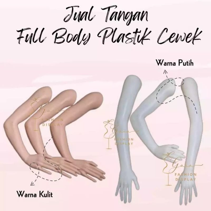 Jual Tangan Plastik Saja Untuk Manekin Fit Setengah Badan Tangan ...