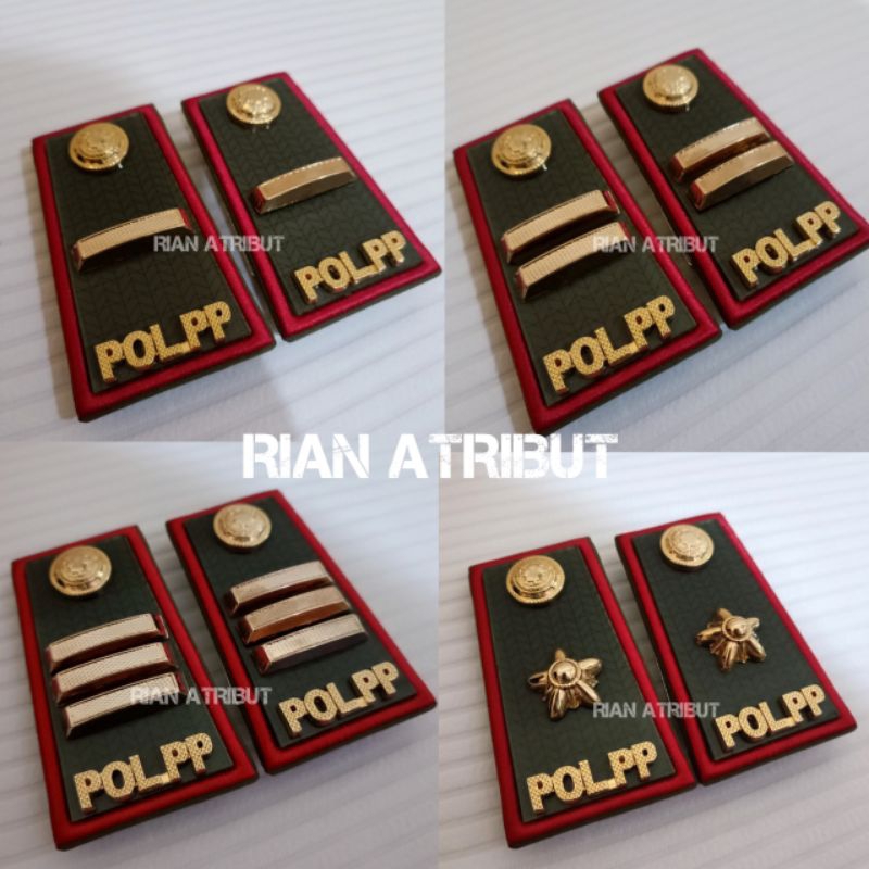 Jual PANGKAT POL PP LIS MERAH GOLONGAN 3 / BREVET POL PP / PANGKAT ...