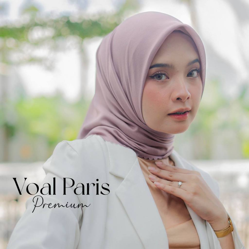 Jual Daily Hijab Voal Paris Premium (Lasercut) - Jilbab Wanita Segi Empat Basic Polos 120x120cm ...