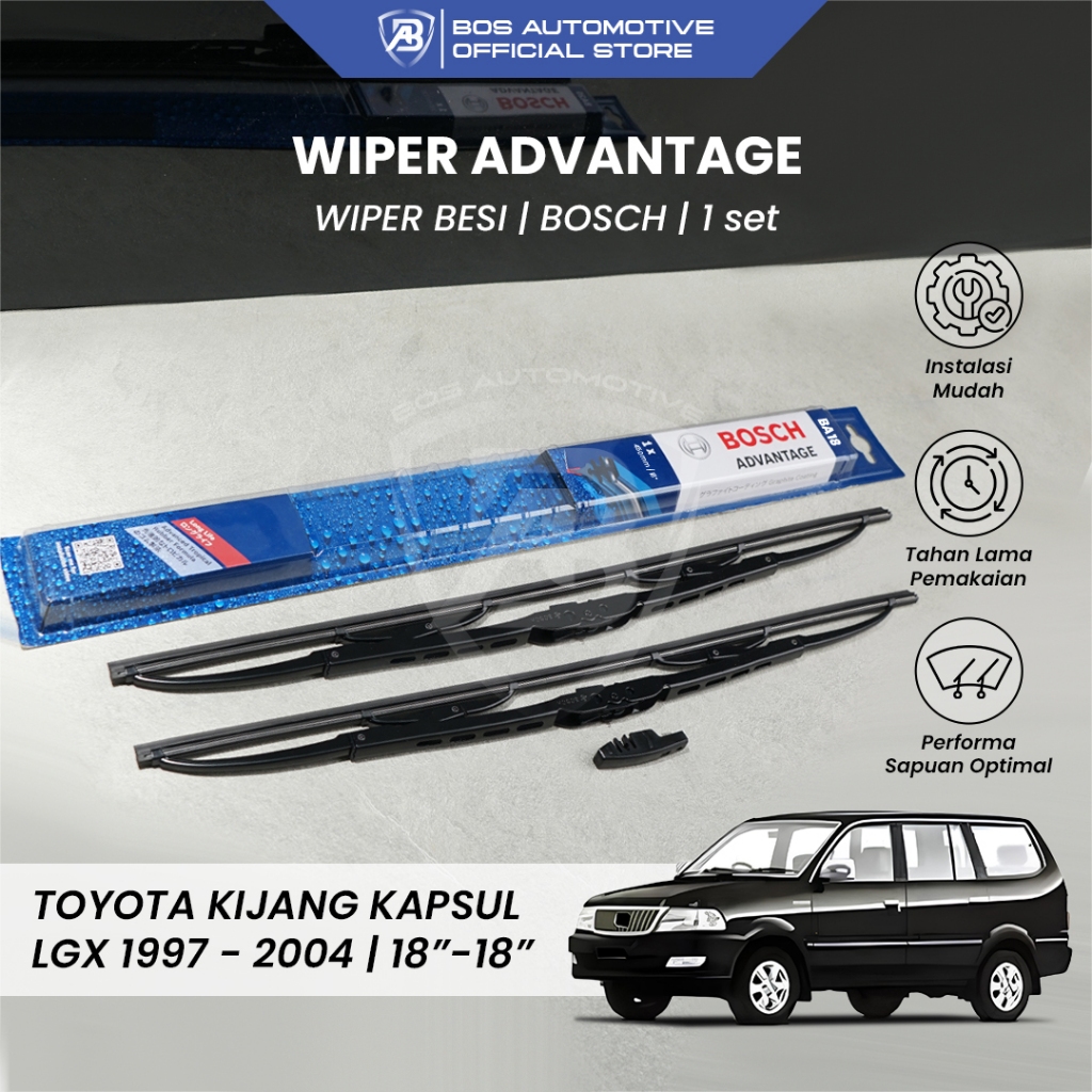 Jual Wiper Blade Bosch Advantage / Besi / Kipas Kaca Depan Mobil TOYOTA KIJANG KAPSUL LGX ...