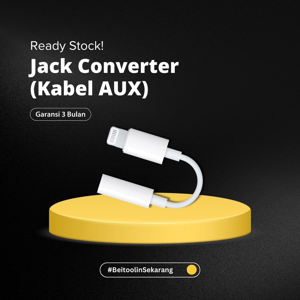 Jual Jack Converter to Lightning (Kabel AUX) | Shopee Indonesia