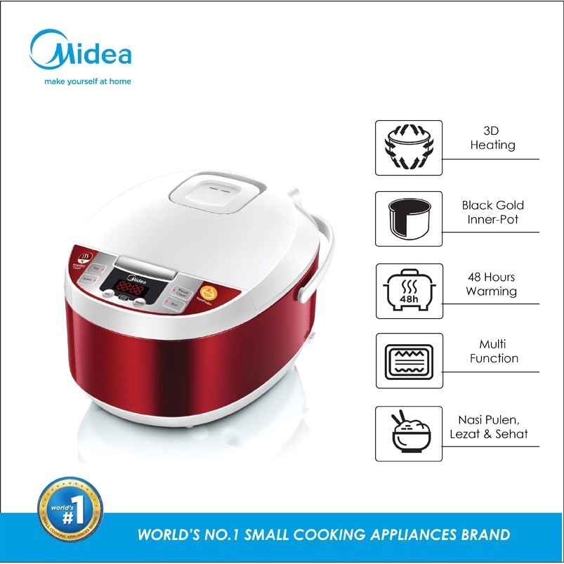 Jual RICE COOKER MIDEA DIGITAL KAPASITAS 1.8 LITER MRD-5001R | Shopee ...
