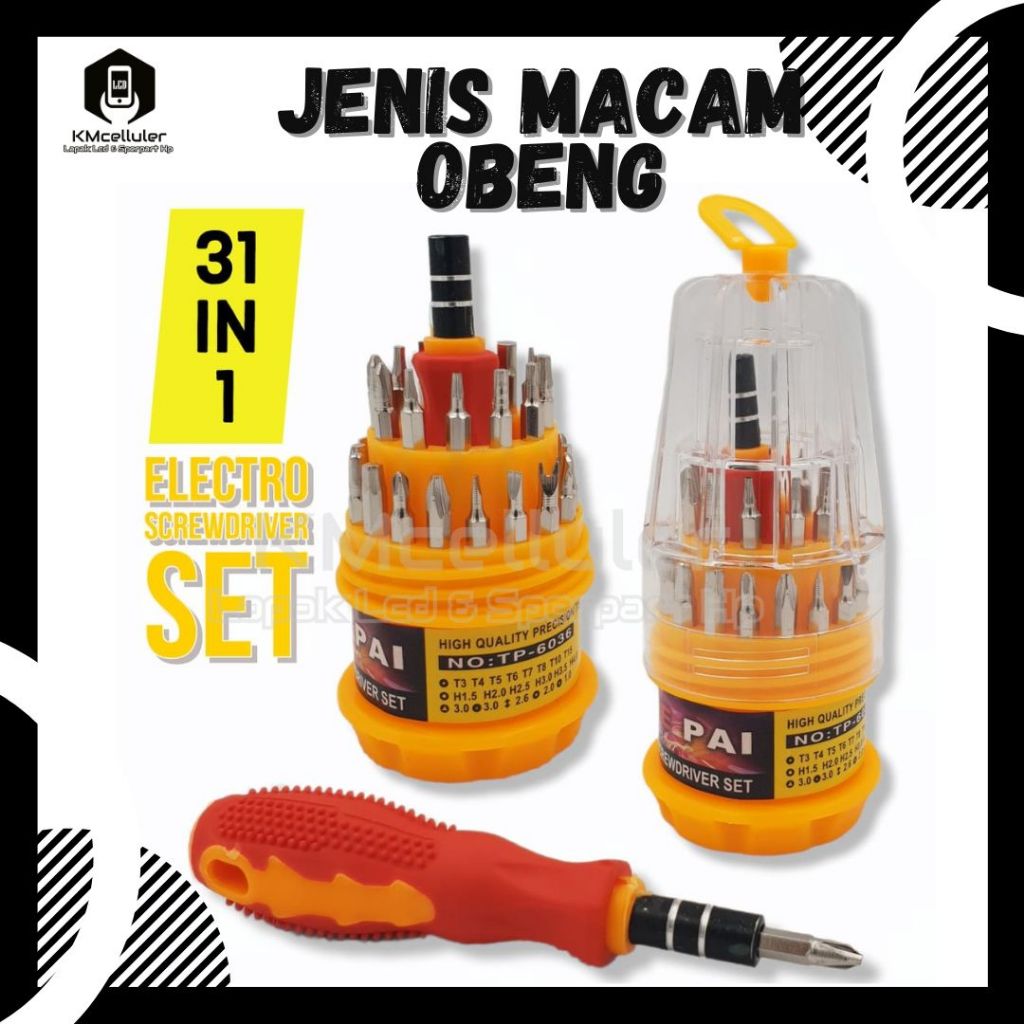 Jual OBENG SET TELUR 31 MATA ( 31 IN 1 ) | Shopee Indonesia