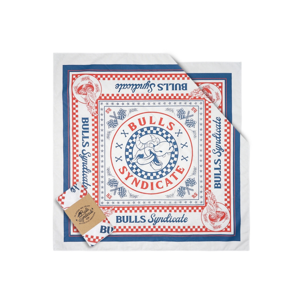 Jual BULLS SYNDICATE Bandana White Race Flag | Shopee Indonesia