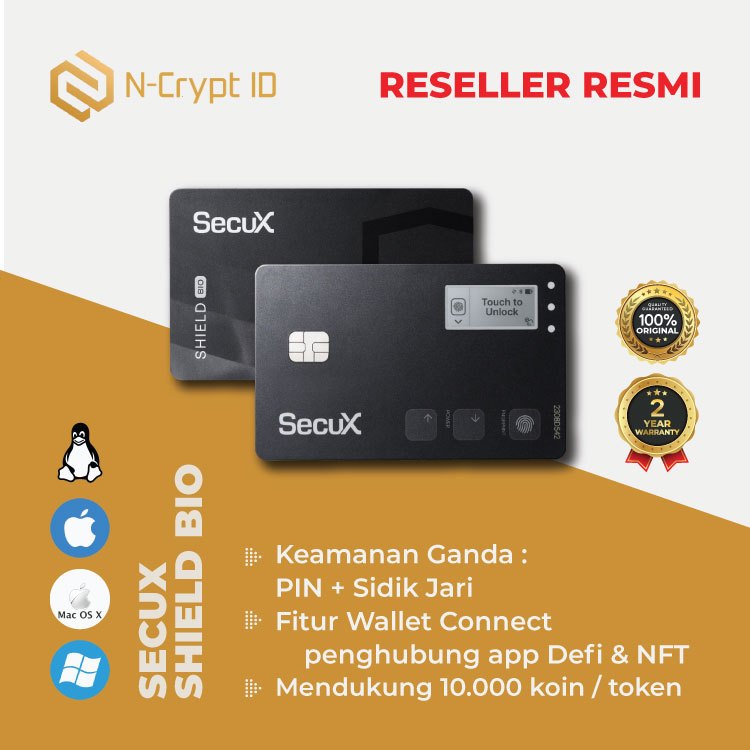 Jual Secux Shield-Bio / Hardware Crypto Cold Wallet / Cryptocurrency ...