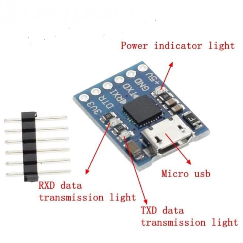 Jual CP2102 Micro Usb To UART TTL Modul 6 Pin Serial Converter STC ...