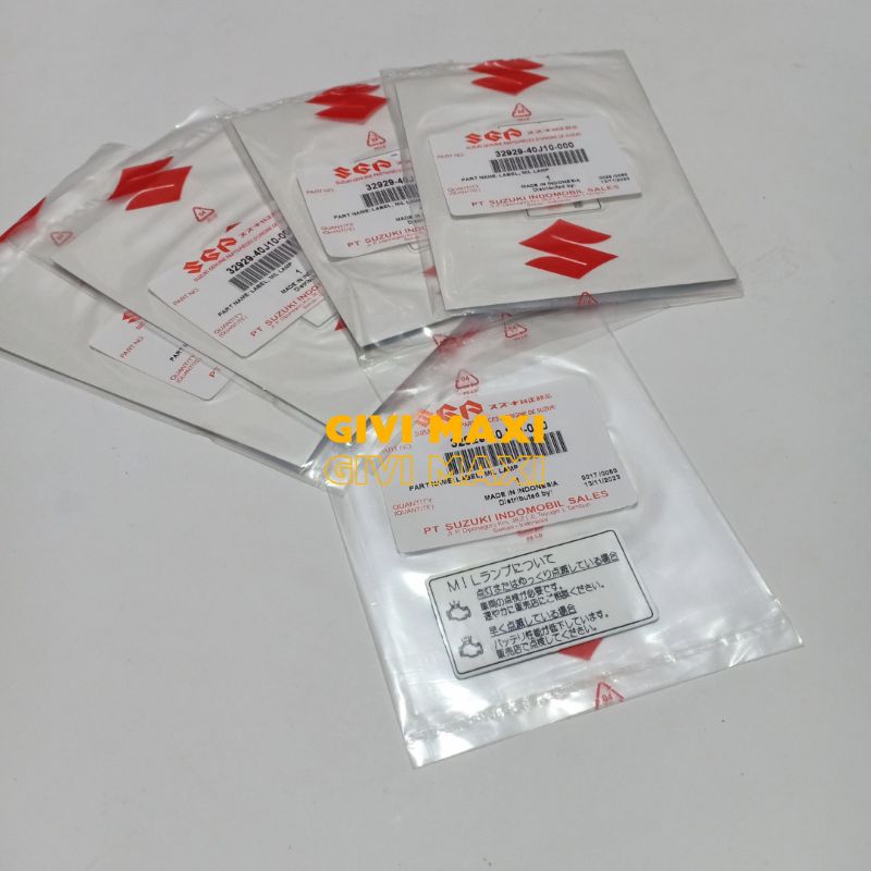 Jual sticker stiker LABEL,MIL LAMP tulisan JAPAN ALL SUZUKI ORIGINAL ...
