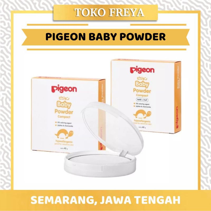 Jual Pigeon Baby Powder 45g | Compact | Refill + Puff | Bedak Padat ...