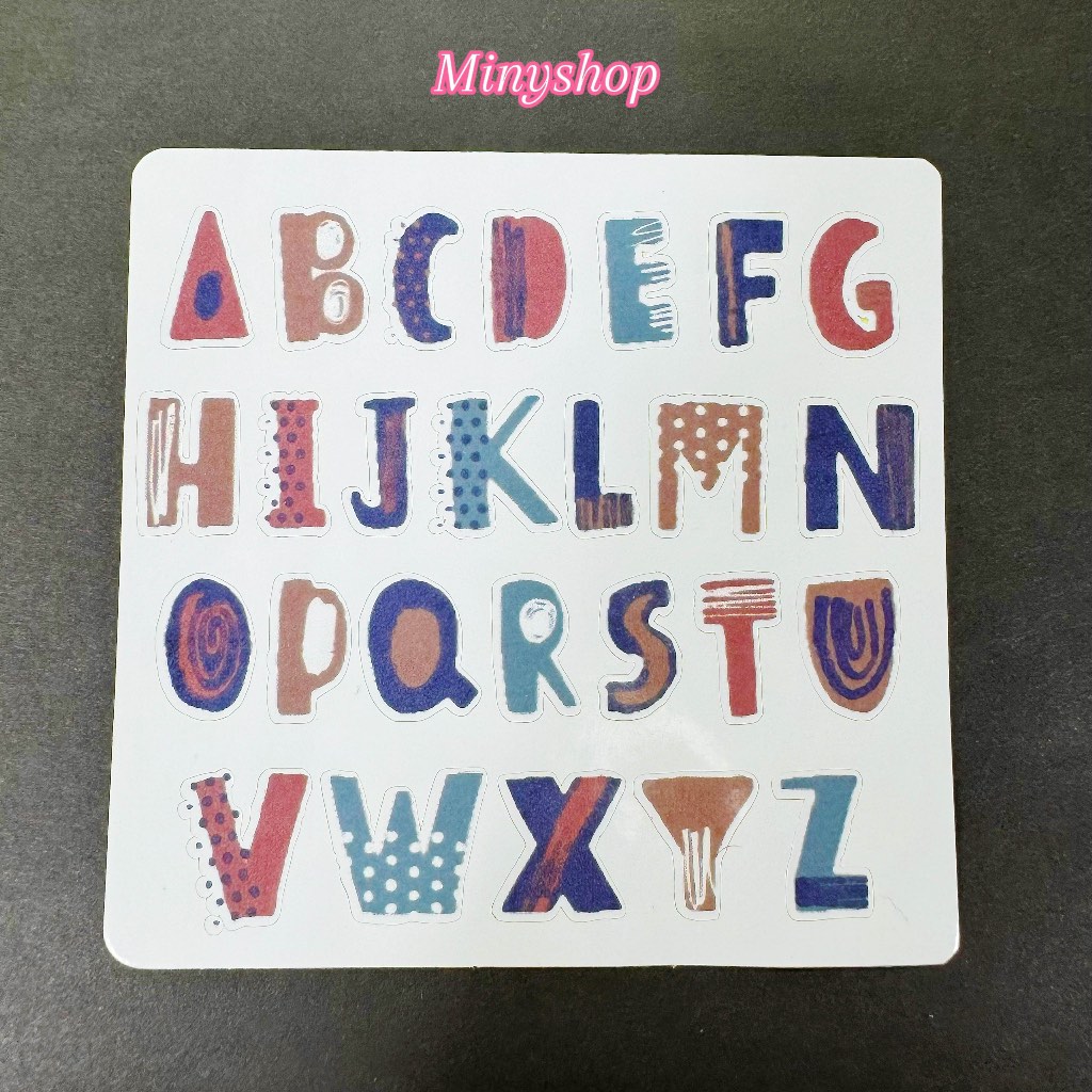 Jual sticker Abjad Alphabet Sticker Huruf Aestetic Kreatif Untuk Binder ...