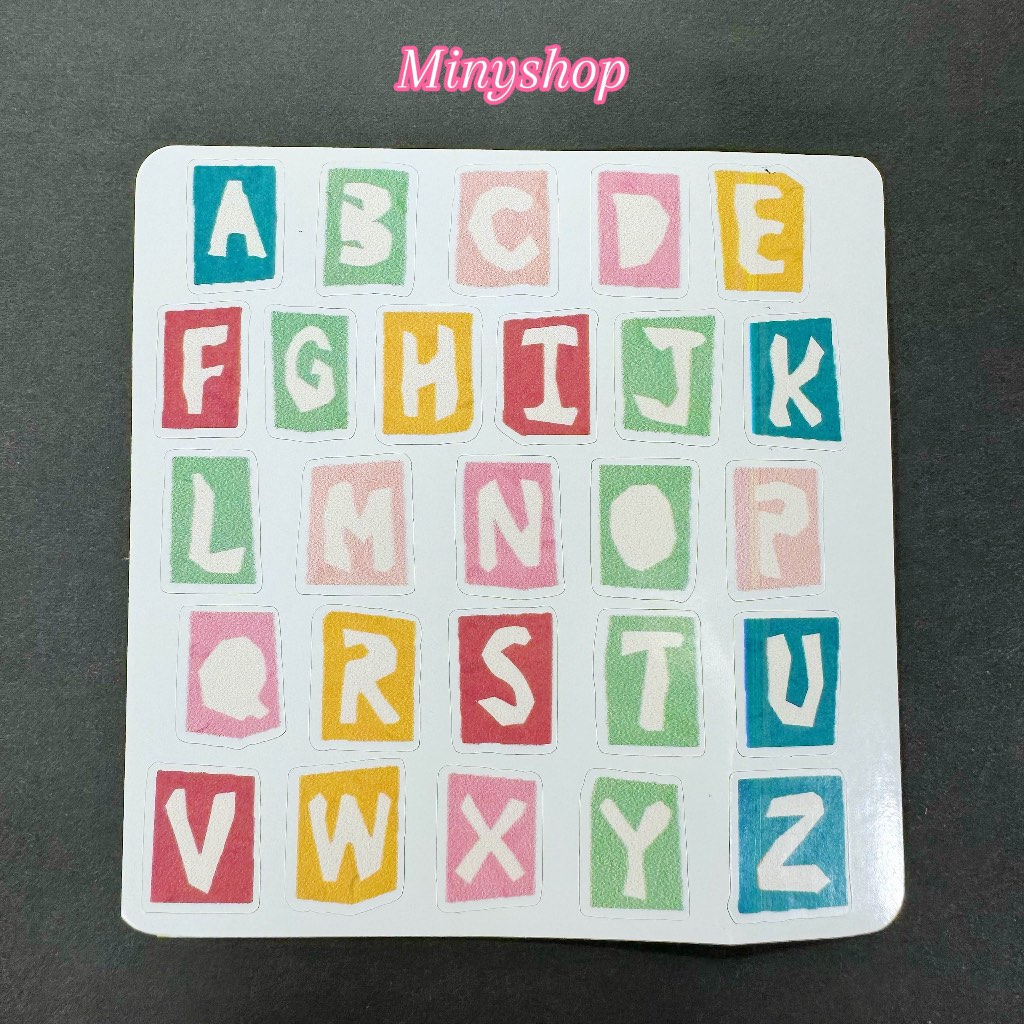 Jual sticker Abjad Alphabet Sticker Huruf Aestetic Kreatif Untuk Binder ...