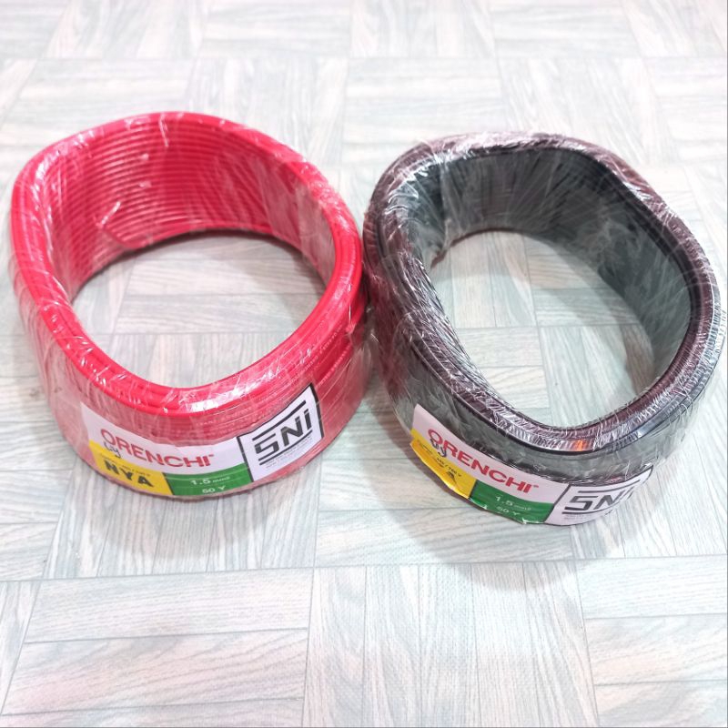 Jual Kabel Listrik Engkel Meteran NYA Kawat Tunggal 1x1,5 SNI Orenchi | Shopee Indonesia