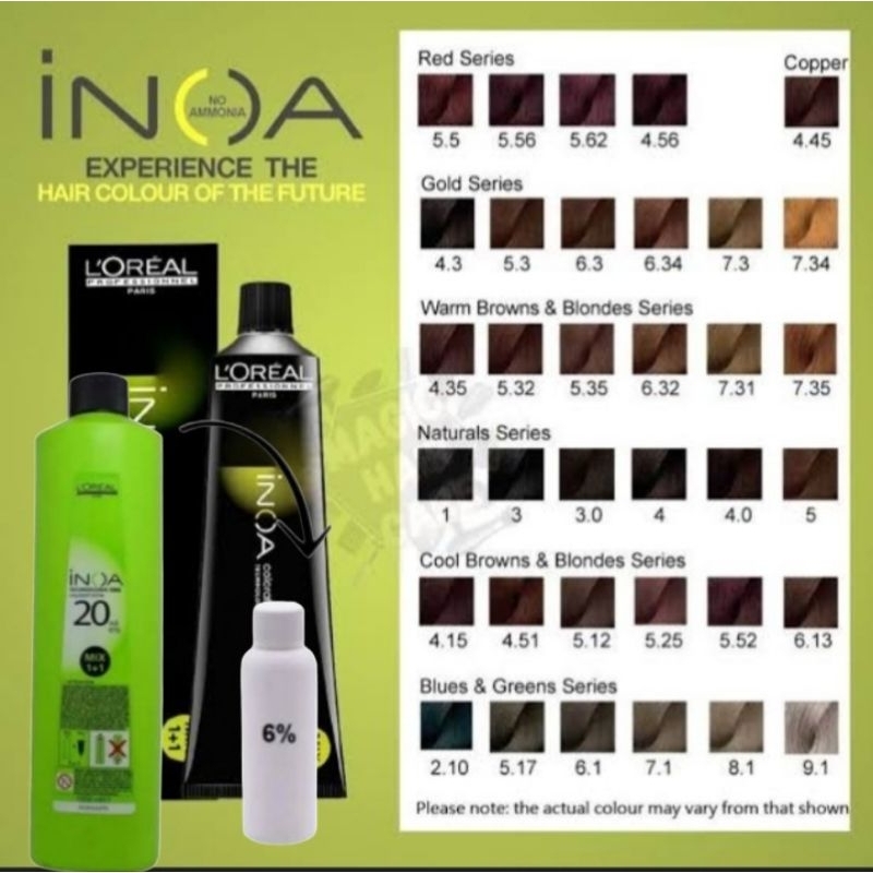 Jual Hair color loreal inoa free ammonia tube 60ml | Shopee Indonesia