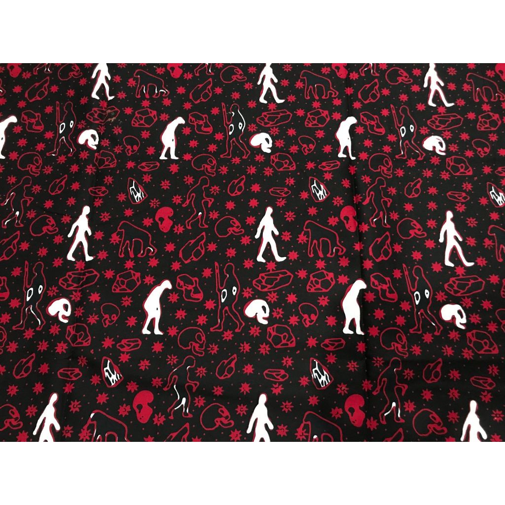 Jual Batik Sejarah Motif Manusia Purba Hitam Merah (Tulis Kombinasi Cap ...