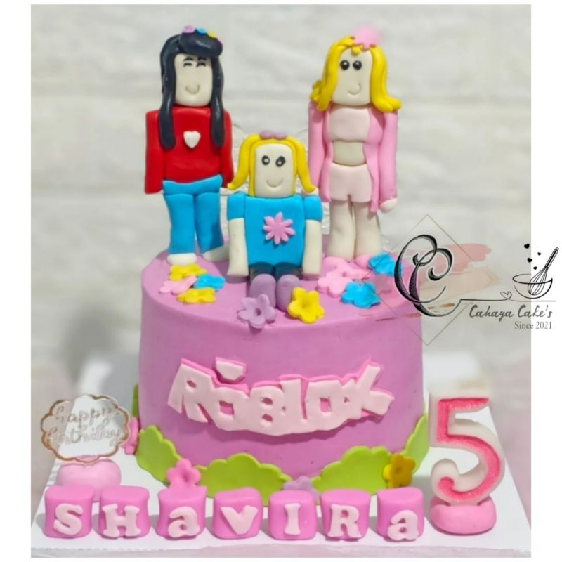 Jual Roblox Girl Cake / Kue Ulang Tahun Roblox / Kue Ultah Custom ...