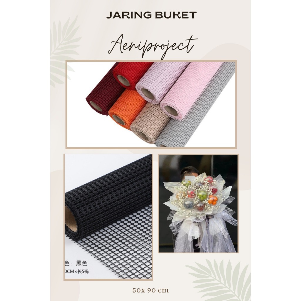 Jual 90 cm Jaring Bucket Bunga aksesoris bucket bunga jaring jala per ...