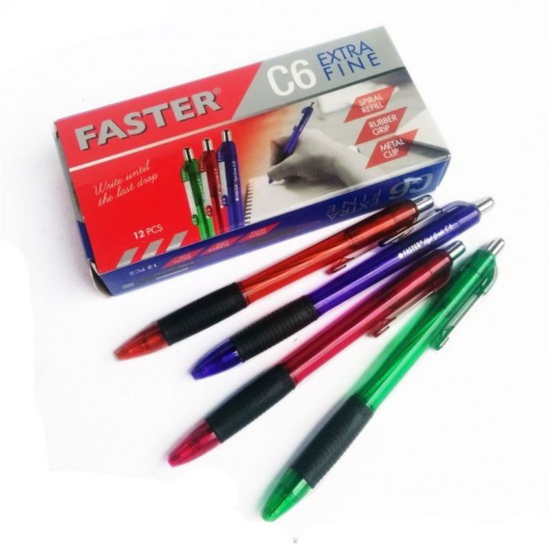 Jual Pulpen Faster Mekanik C6 (1 kotak/12 pcs) | Shopee Indonesia