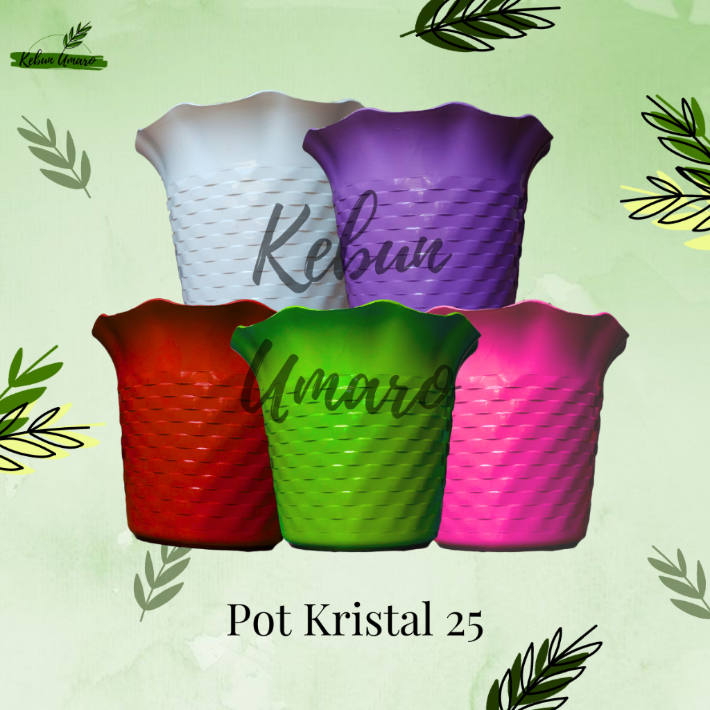 Jual Pot Kristal Ukuran 25 / Pot Tanaman / Pot Bunga / Kebun Umaro ...