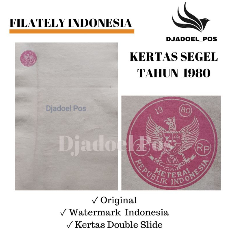 Jual KERTAS SEGEL TAHUN 1980 (Buy 6 Get 1 Free) Double Asli | Shopee ...
