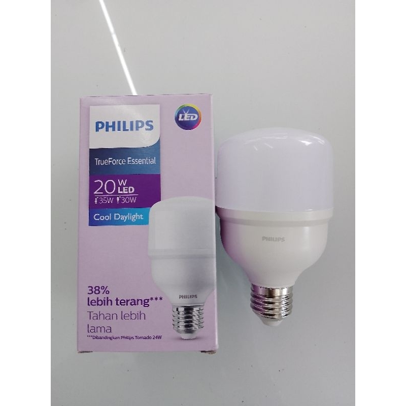 Jual LAMPU PHILIPS TFORCE 20W ESSENTIAL LED PUTIH 20 WATT TRUE FORCE | Shopee Indonesia