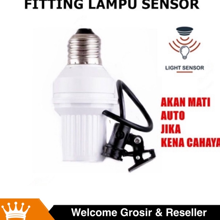 Jual Harga Istimewa Fitting Lampu E27 Sensor Cahaya Otomatis Menyala ...
