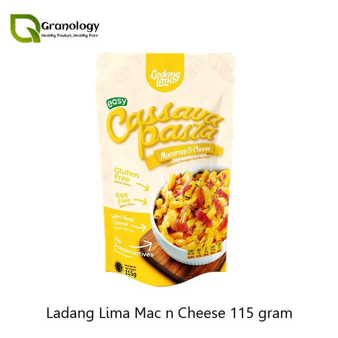 Jual Cassava Pasta Mac n Cheese Ladang Lima / Pasta Singkong 115 gram ...