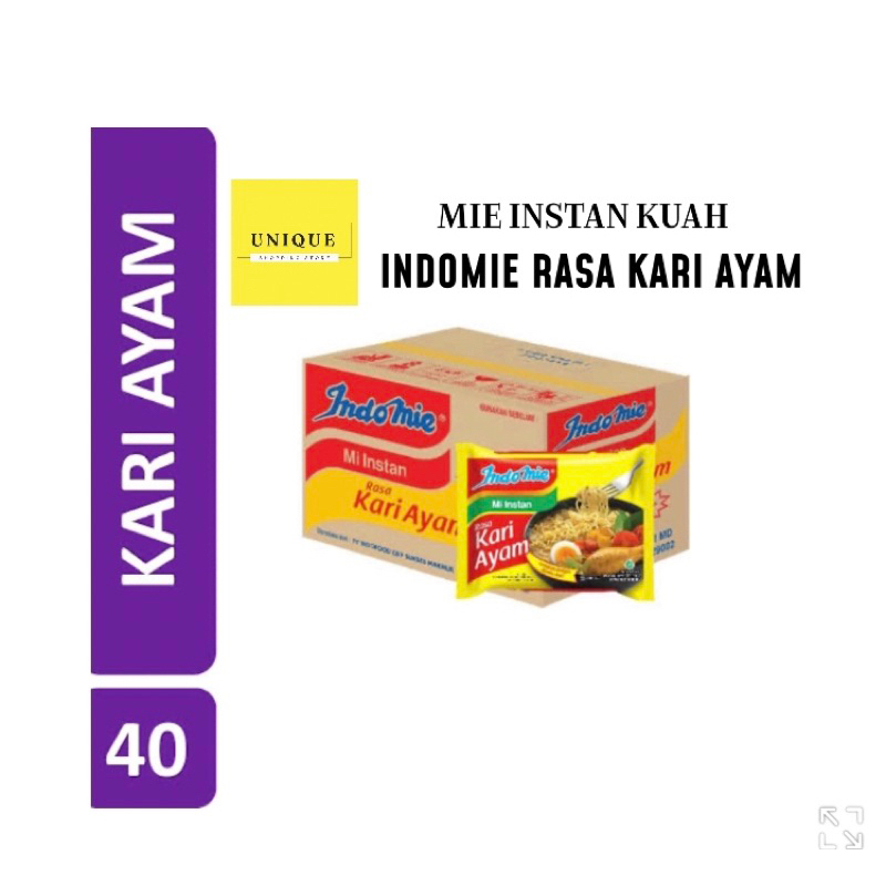Jual INDOMIE mie instan rasa kari ayam 1 dus (40 pcs) | Shopee Indonesia
