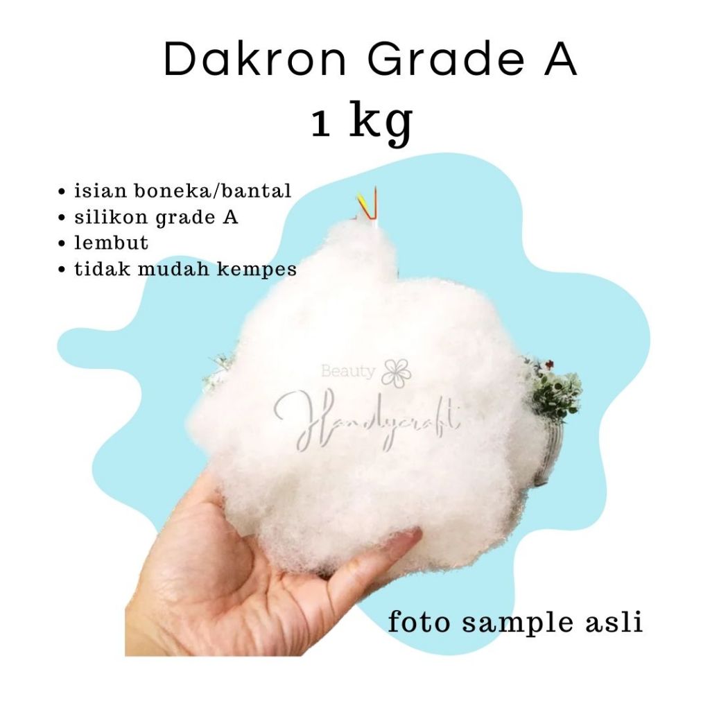 Jual 1KG DAKRON SILIKON HI-GRADE LEMBUT ANTI KEMPES PUTIH | Shopee ...