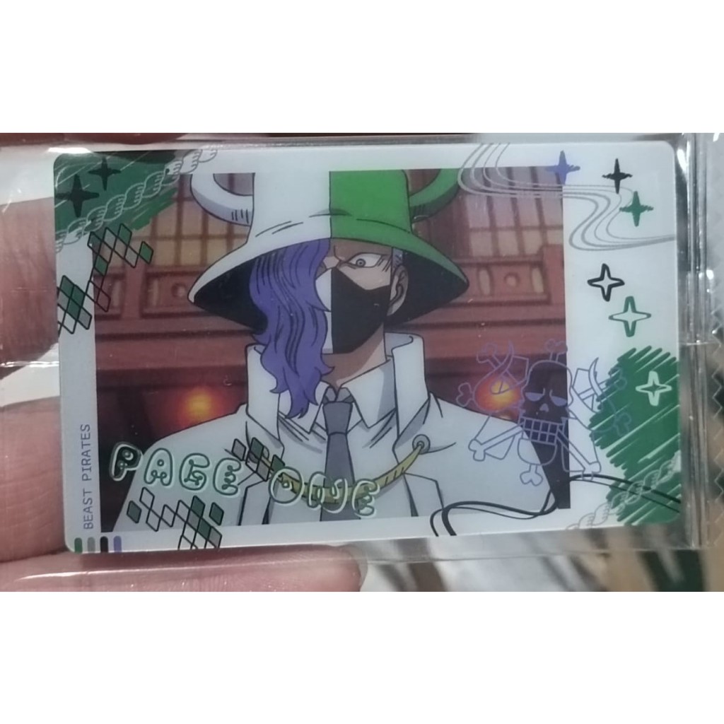 Jual One Piece Page One Beast Pirates Wafer Card OP1-16 N Bandai Japan ...