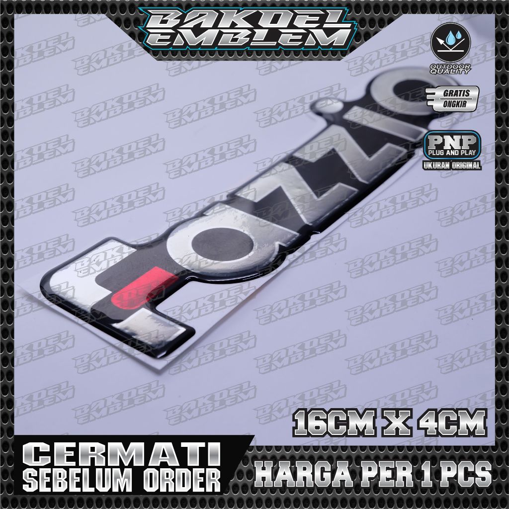 Jual EMBLEM FAZZIO WARNA SILVER CHROME, EMBLEM YAMAHA FAZZIO, SILVER ...