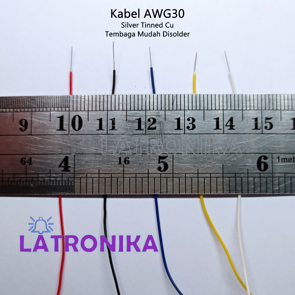 Jual Kabel AWG30 Silver Tinned Cu Per Meter 30AWG Cable AWG 30 AWG Per ...
